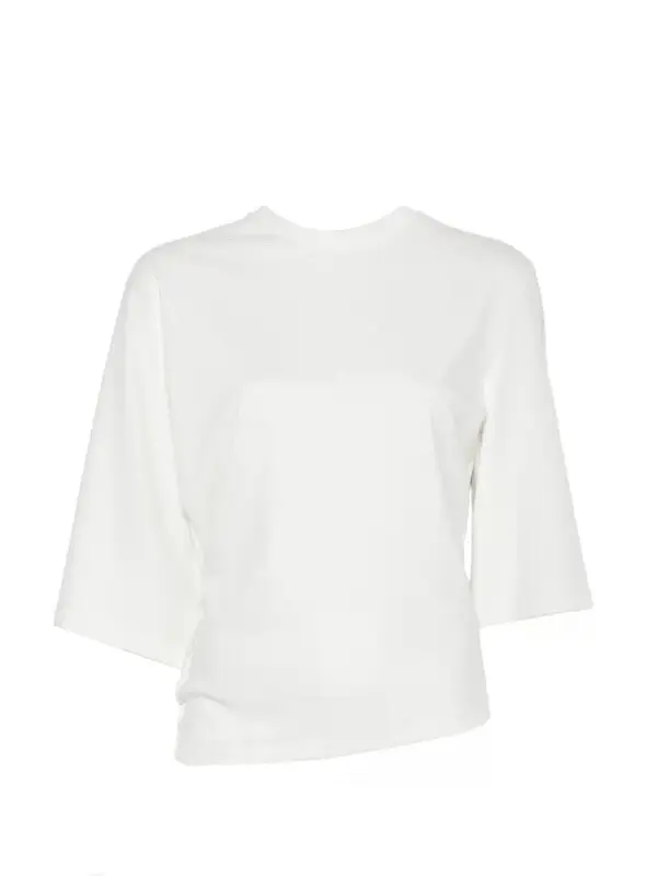 ELEH Draped Short-sleeve Sweater