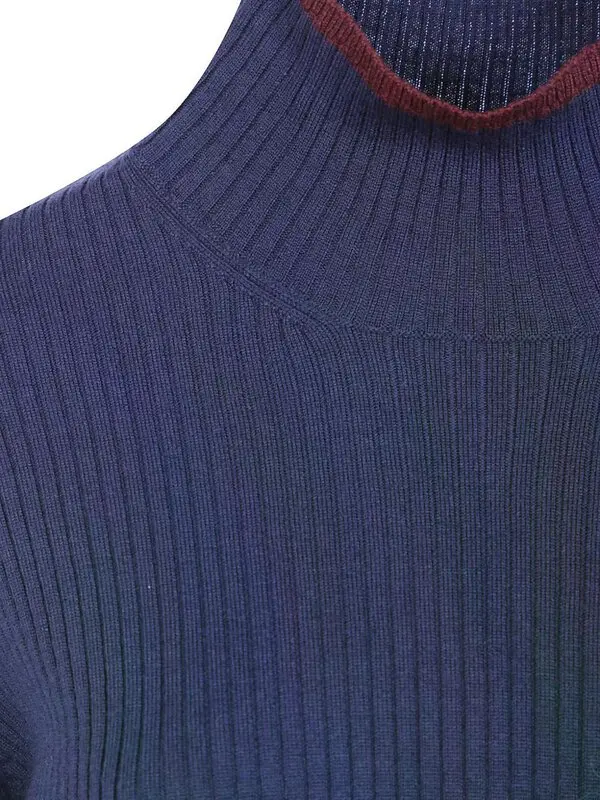 Mantū Striped-sleeve Ribbed-knit Top