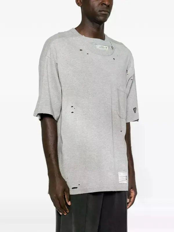 Mihara Yasuhiro Distressed-effect Layered-detail T-shirt