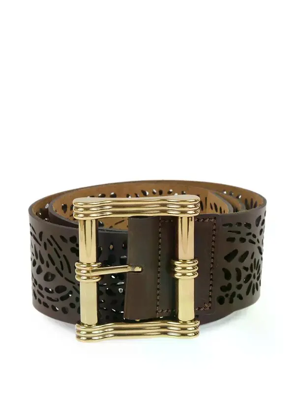 Etro Laser-cut Leather Belt