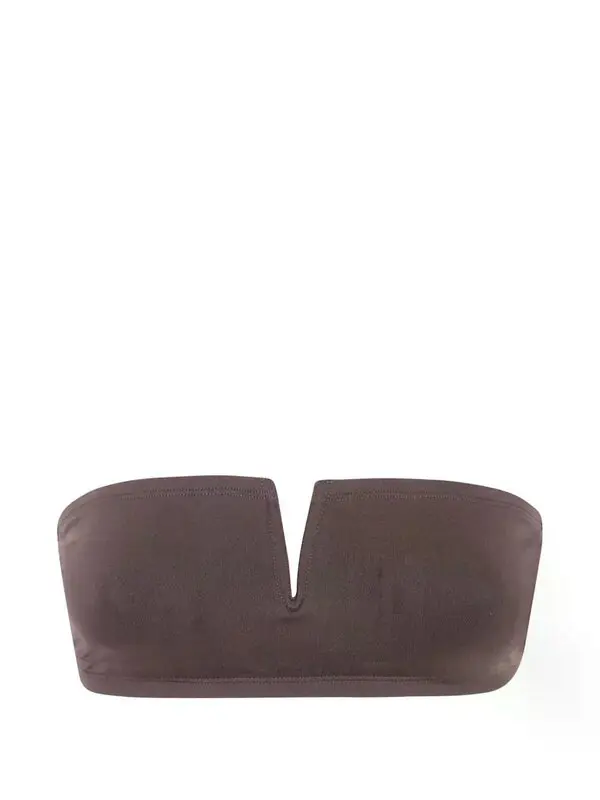 ERES Arcade V-neck Bandeau Bikini Top - Brown