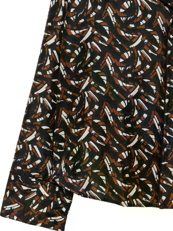 Plan C Abstract-print Silk Shirt