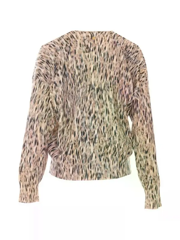 Liu Jo Animal-print V-neck Sweater