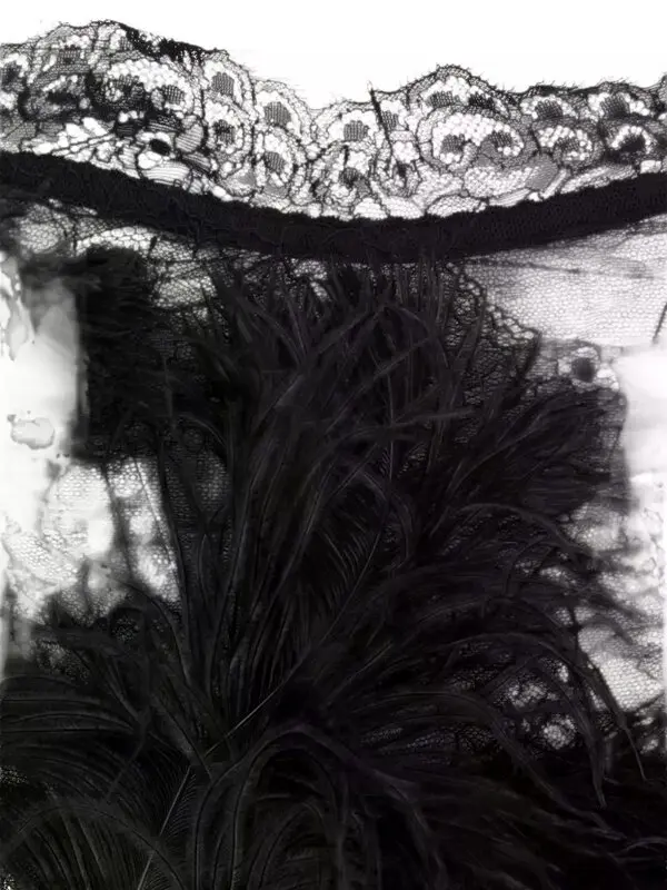 Attico Feathered Mini Dress