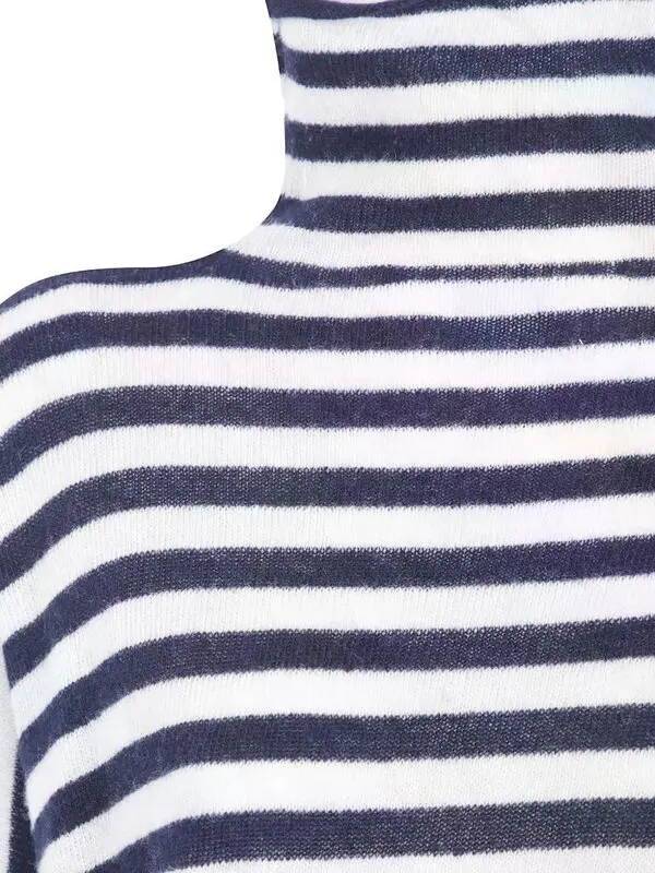 BASE Striped Roll-neck Sweater