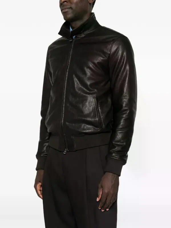STEWART Leather Zip-up Jacket