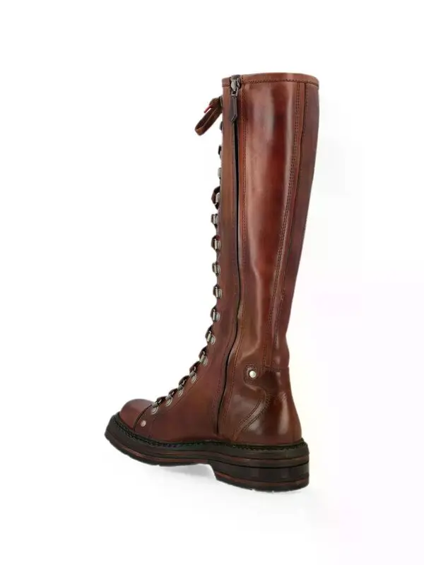 Miu Miu Lace-up Leather Boots