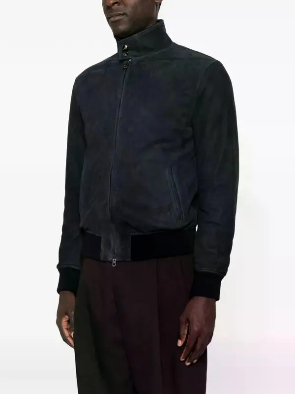 STEWART Suede Bomber Jacket