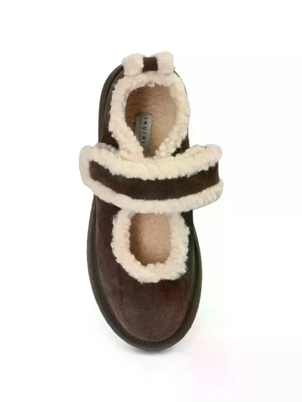 Inuikii Shearling M.j. Ballet Flats - Brown