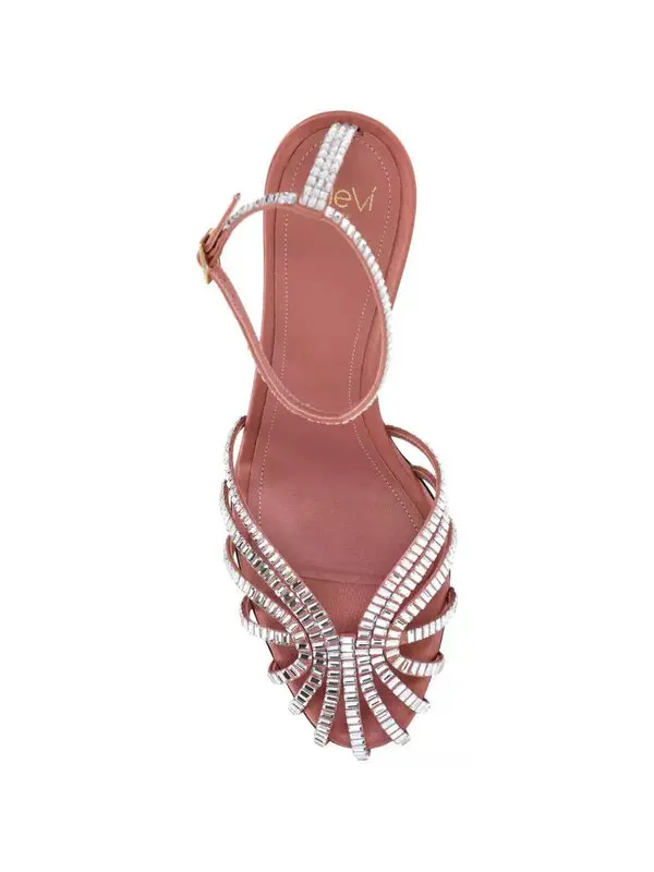 ALEVI MILANO Penelope Crystal-embellished Silk Sandals