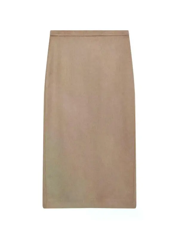 Max Mara High-waisted Rear-slit Midi Skirt