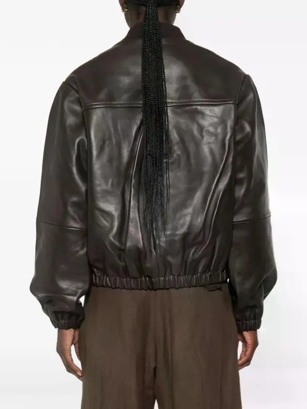 SESSUN Leather Bomber Jacket