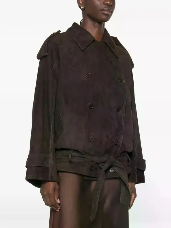 SALVATORE SANTORO Suede Double-breasted Jacket