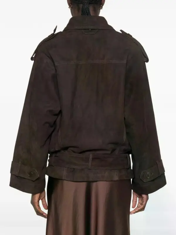 SALVATORE SANTORO Suede Double-breasted Jacket