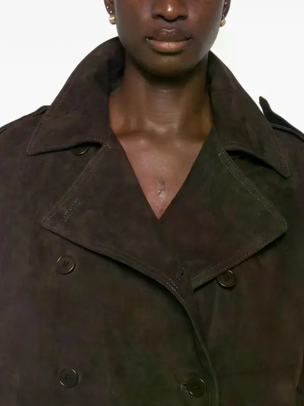 SALVATORE SANTORO Suede Double-breasted Jacket