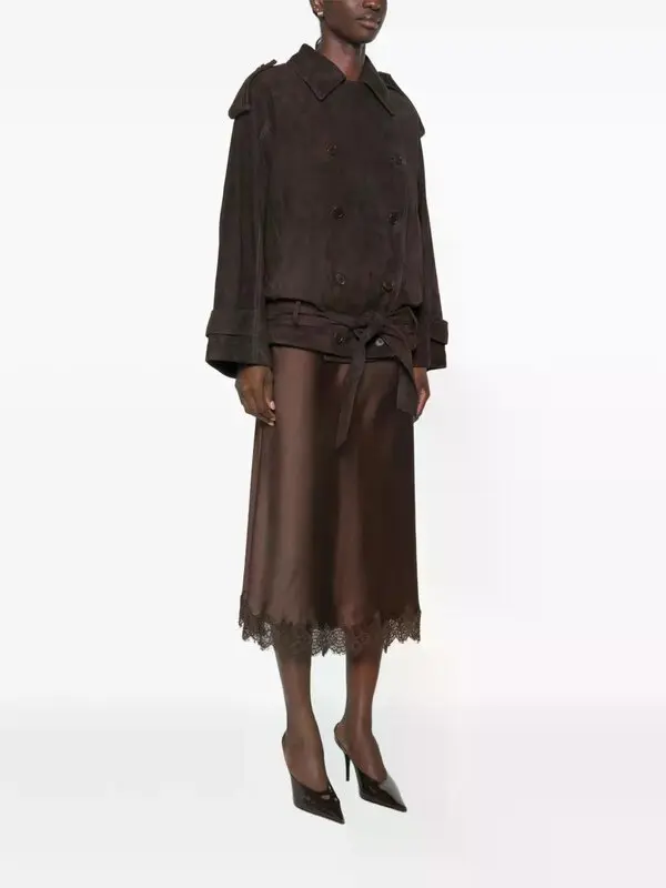 SALVATORE SANTORO Double-breasted Suede Jacket