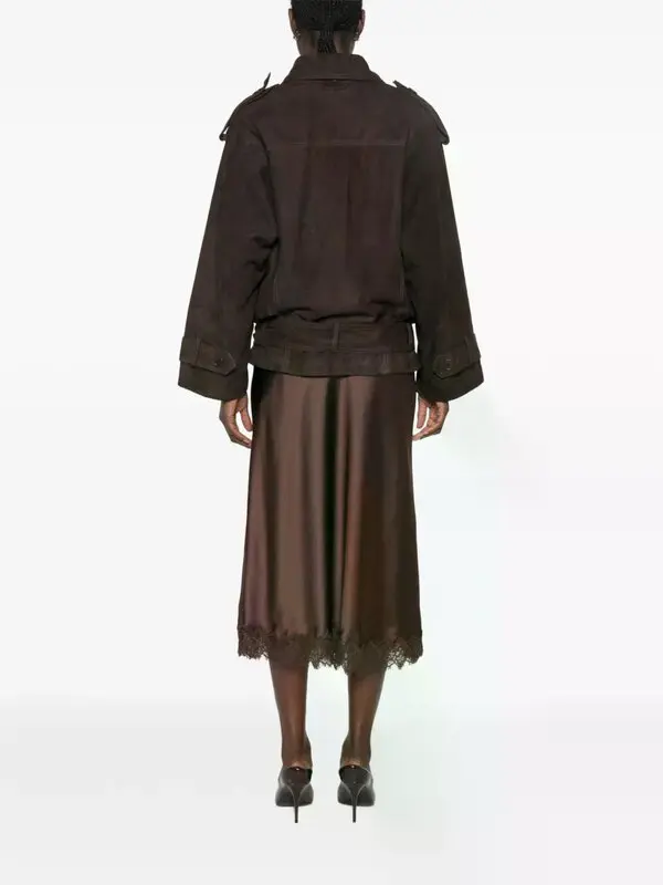 SALVATORE SANTORO Double-breasted Suede Jacket