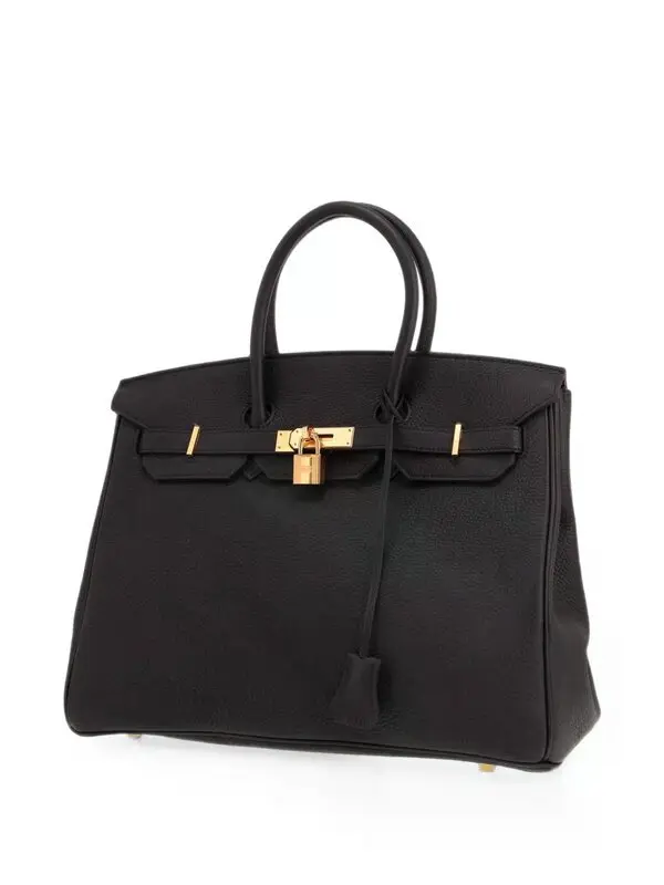 Hermès 35 Birkin Togo Leather Tote Bag - Black