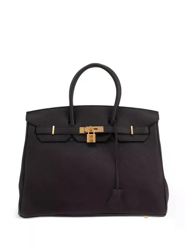 Hermès 35 Birkin Togo Leather Tote Bag - Black