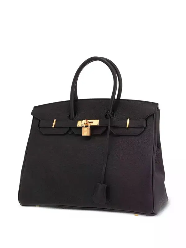 Hermès 35 Birkin Togo Leather Tote Bag - Black