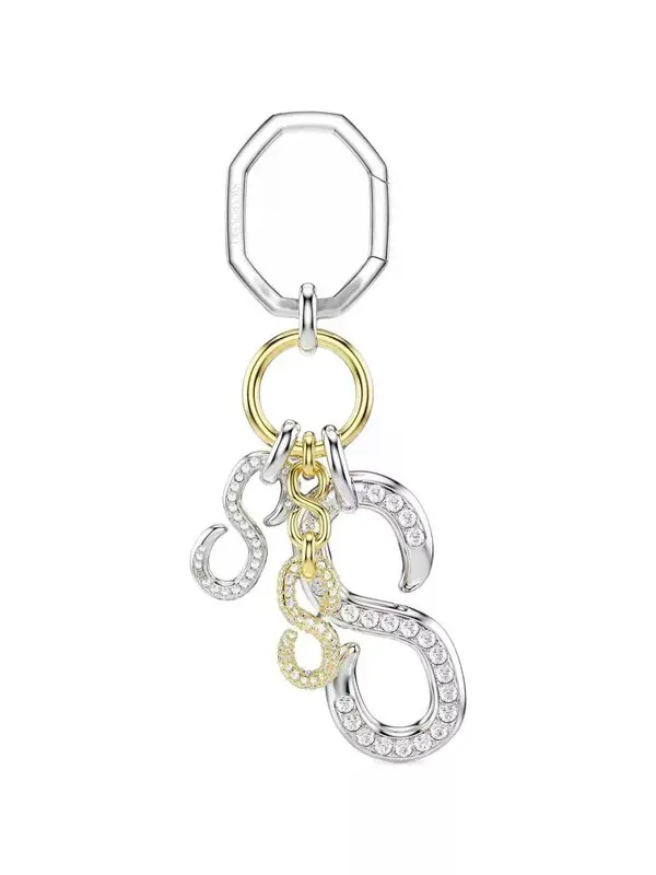 SWAROVSKI Dextera Crystal-embellished S Charm Keyring - Silver