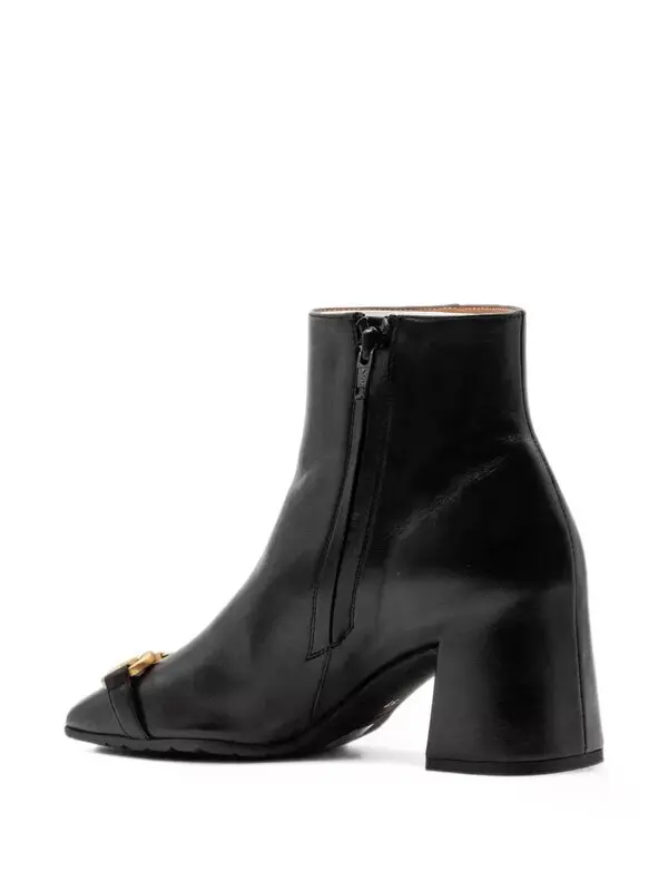 MARA BINI Horsebit-detail Leather Ankle Boots