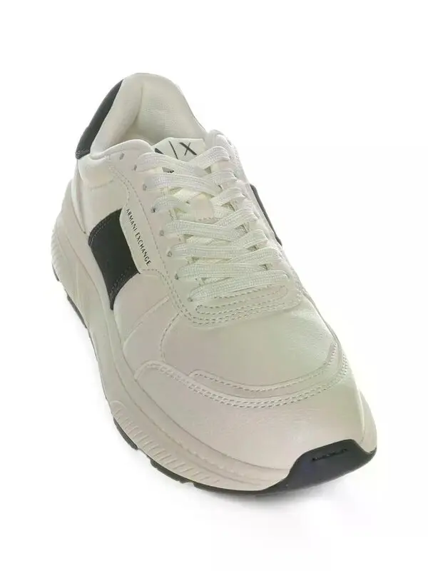 Armani Exchange Logo-print Panelled Sneakers - Neutrals