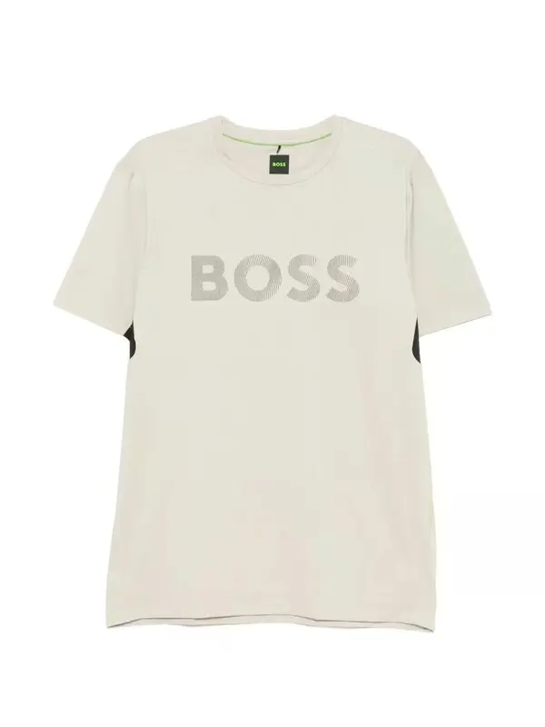 BOSS Logo-print Panelled T-shirt