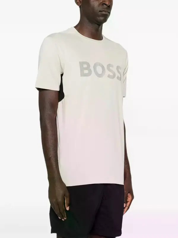 BOSS Logo-print Panelled T-shirt