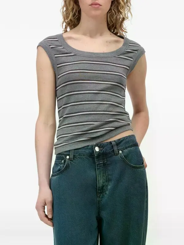Closed Striped Cap-sleeve T-shirt