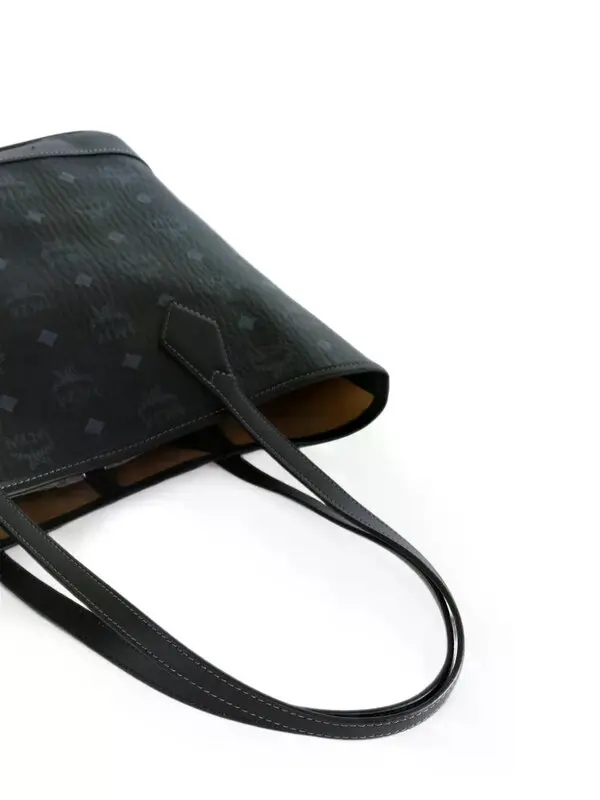 Mcm Small New Liz Monogram-print Tote Bag - Black
