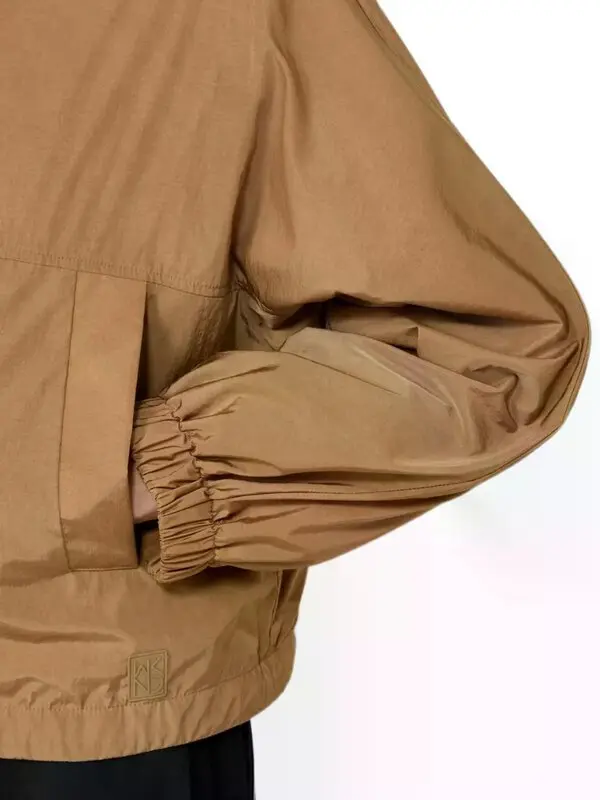 Max Mara Water-repellent Canvas Windbreaker Tobacco
