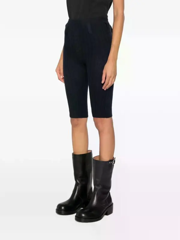 Prada Ribbed Knit Belt Loop Shorts