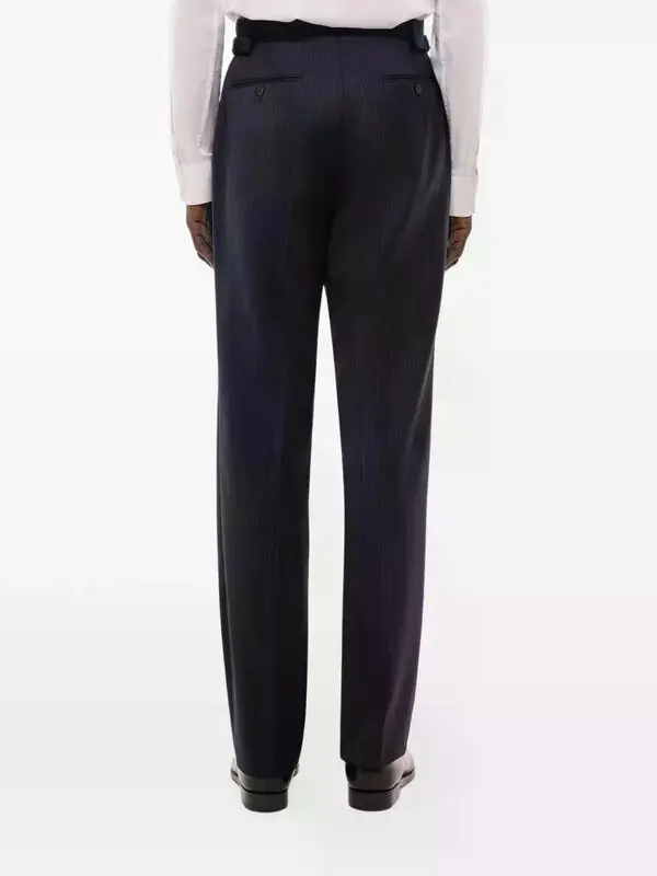 FURSAC Pinstripe Pattern Pleated Trousers