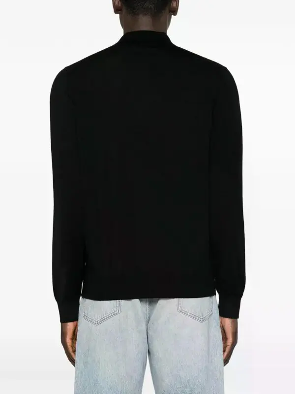 Fendi Long-sleeve Ff-plaque Polo Shirt