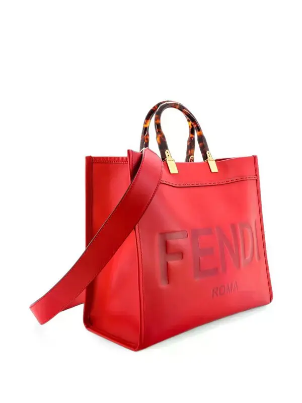 Fendi Sunshine Shopper Leather Medium Tote Bag