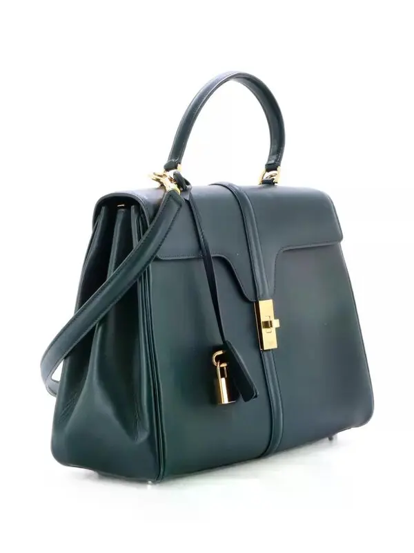 Celine Smooth Calfskin Medium Satchel With Top Handle
