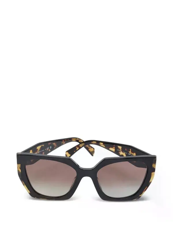 Prada Tortoiseshell-effect Square-frame Sunglasses - Black