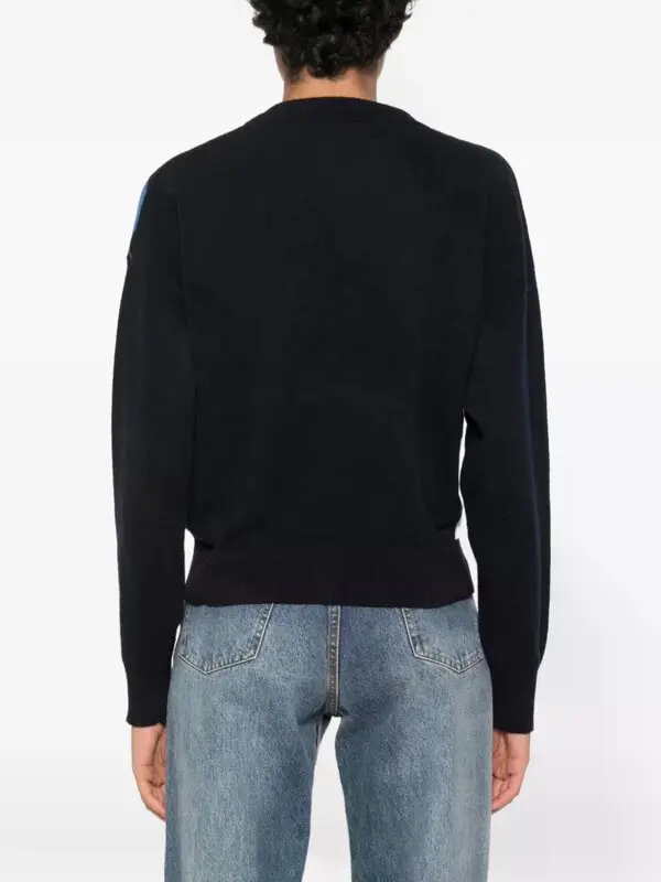 Marella Buono Argyle-intarsia V-neck Sweater