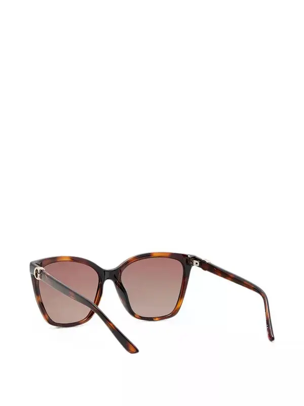 Guess Tortoiseshell-effect Logo-plaque Sunglasses