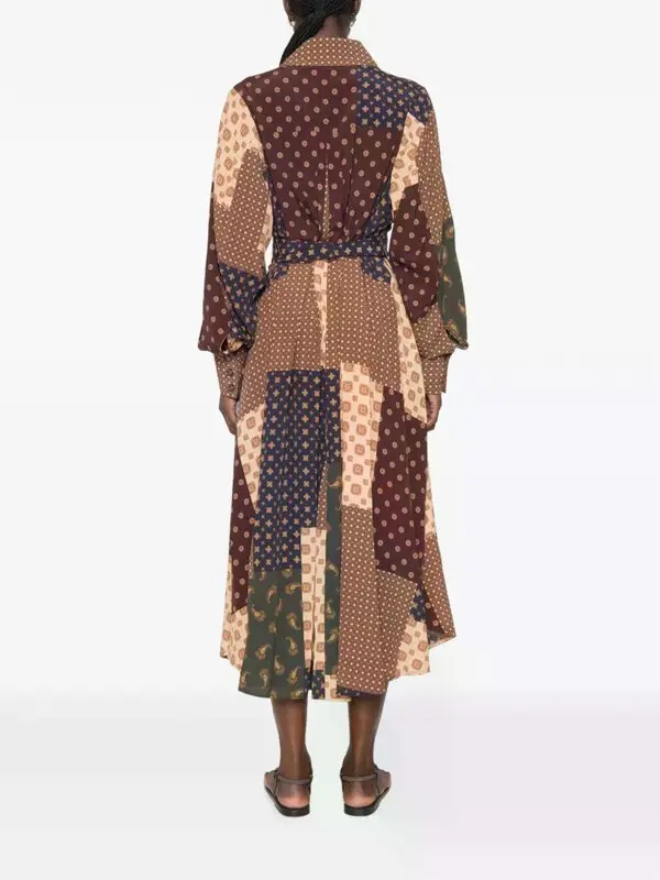 Zimmermann Geometric-patchwork Midi Dress
