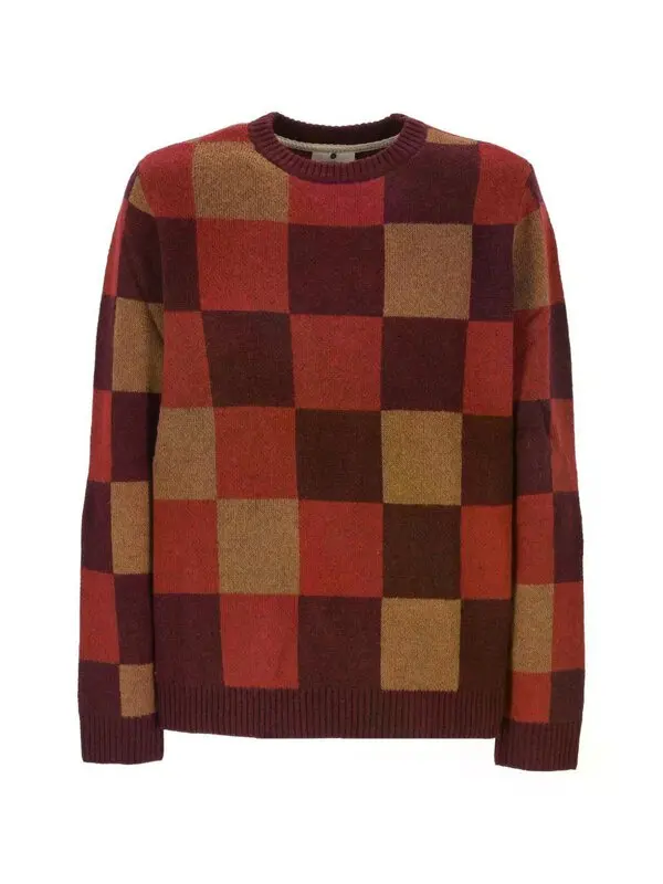 ANERKJENDT Checked Knitted Pullover