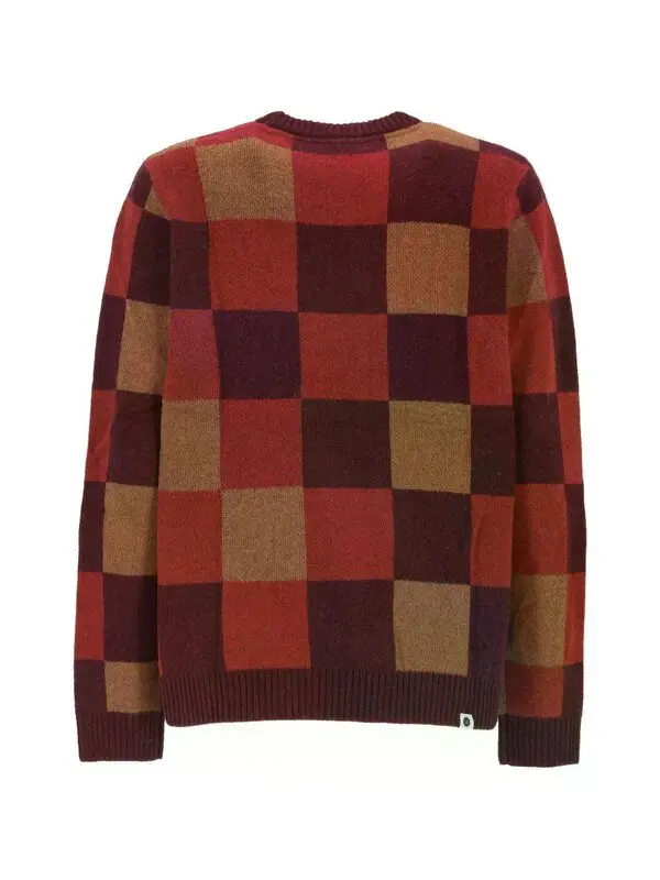 ANERKJENDT Checked Knitted Pullover