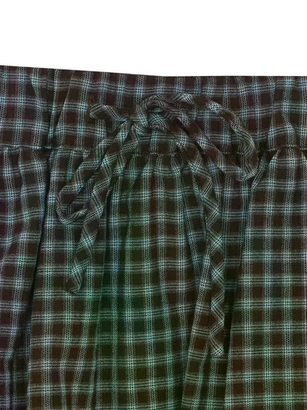 ELEH Check-pattern Balloon-motif Mini Skort
