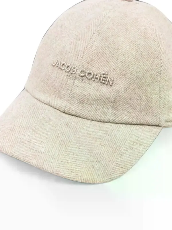 Jacob Cohen Herringbone-pattern Embroidered-logo Baseball Cap