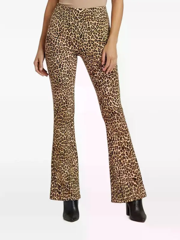 Alice + Olivia Leopard-print Flared Trousers - Neutrals