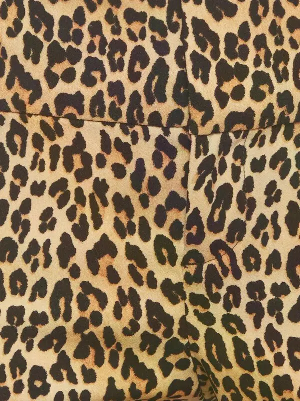 Alice + Olivia Leopard-print Flared Trousers