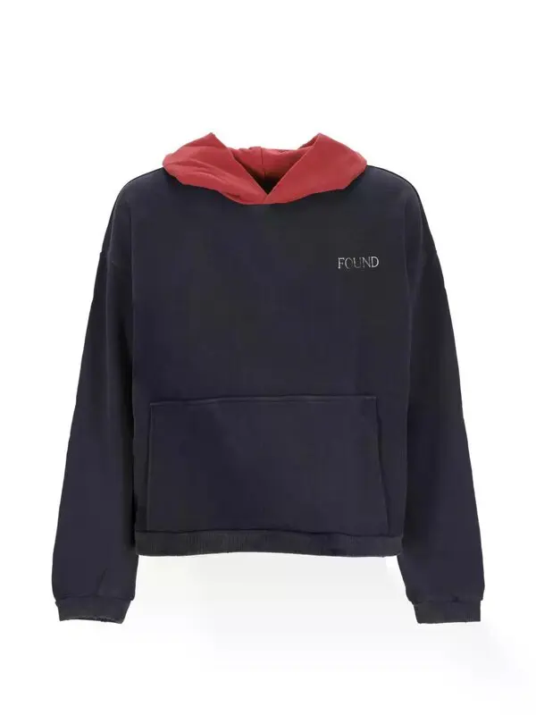 FOUND Distressed Logo-print Hoodie