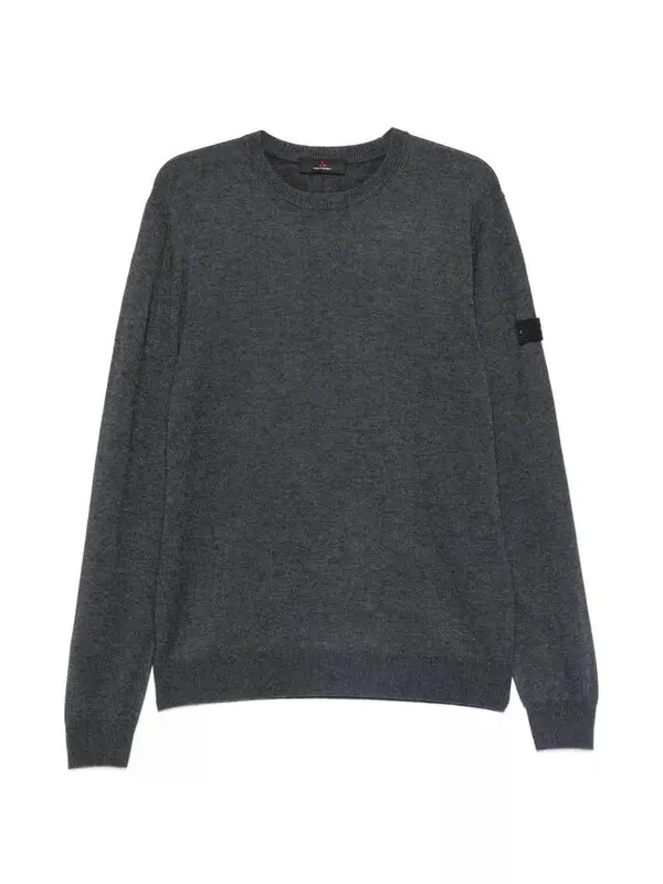 Peuterey Logo-patch Crew-neck Sweater - Grey