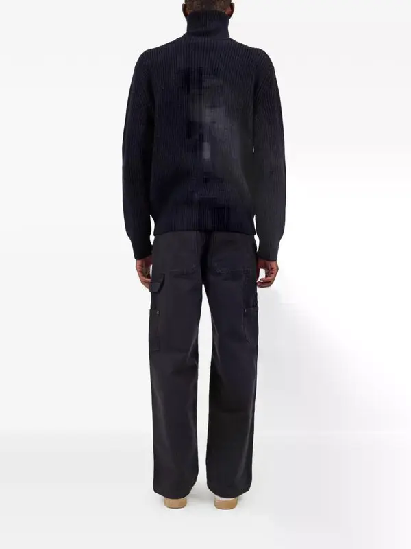 A.p.c. Ribbed-knit Half-zip Sweater